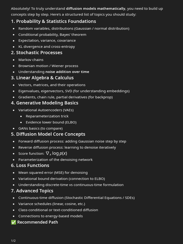 Math Diffusion | PDF