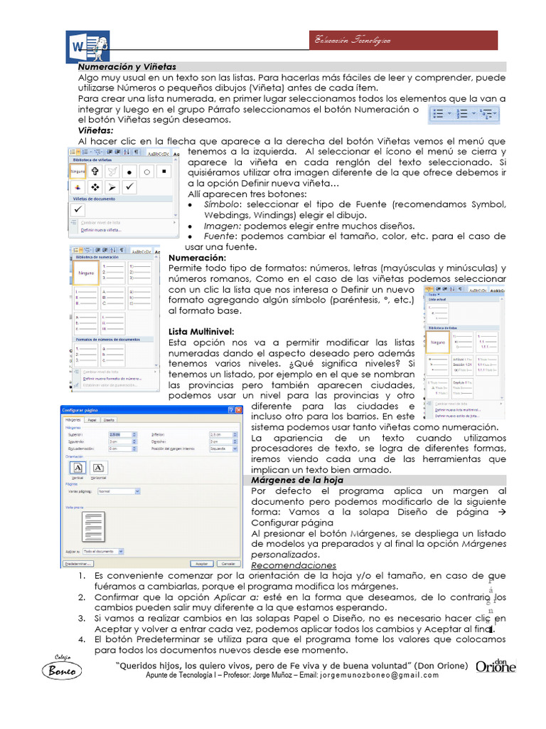 Word2 Material de Apoyo 1ero | PDF | Botón (Computación) | Ventana (informática)