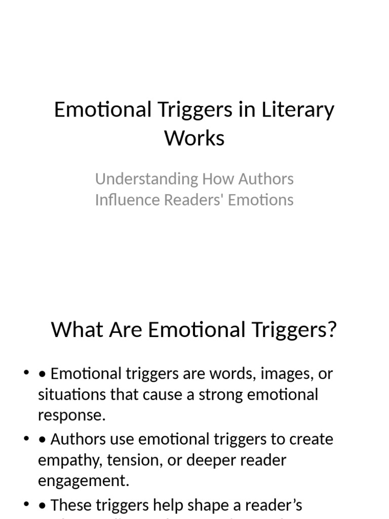 Emotional Triggers in Works | PDF