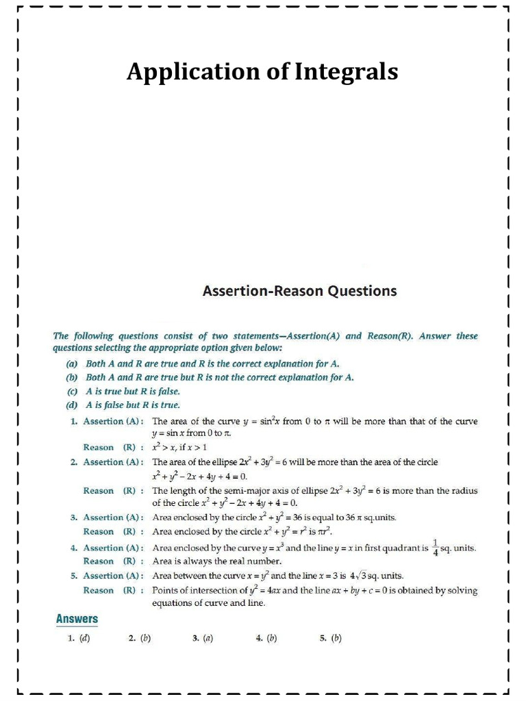 Application of The Integrals | PDF