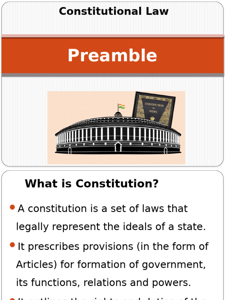 Preamble and Basic Structure | PDF | Political Law | Public Law
