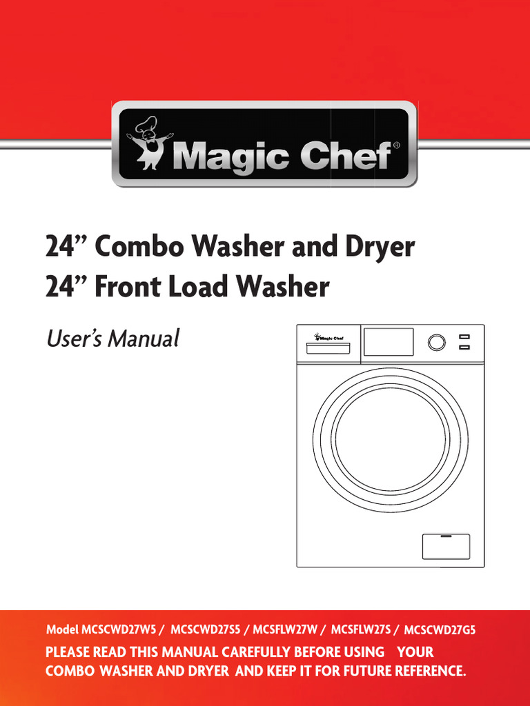Using Your Magic Chef Washer Dryer Combo | PDF | Washing Machine