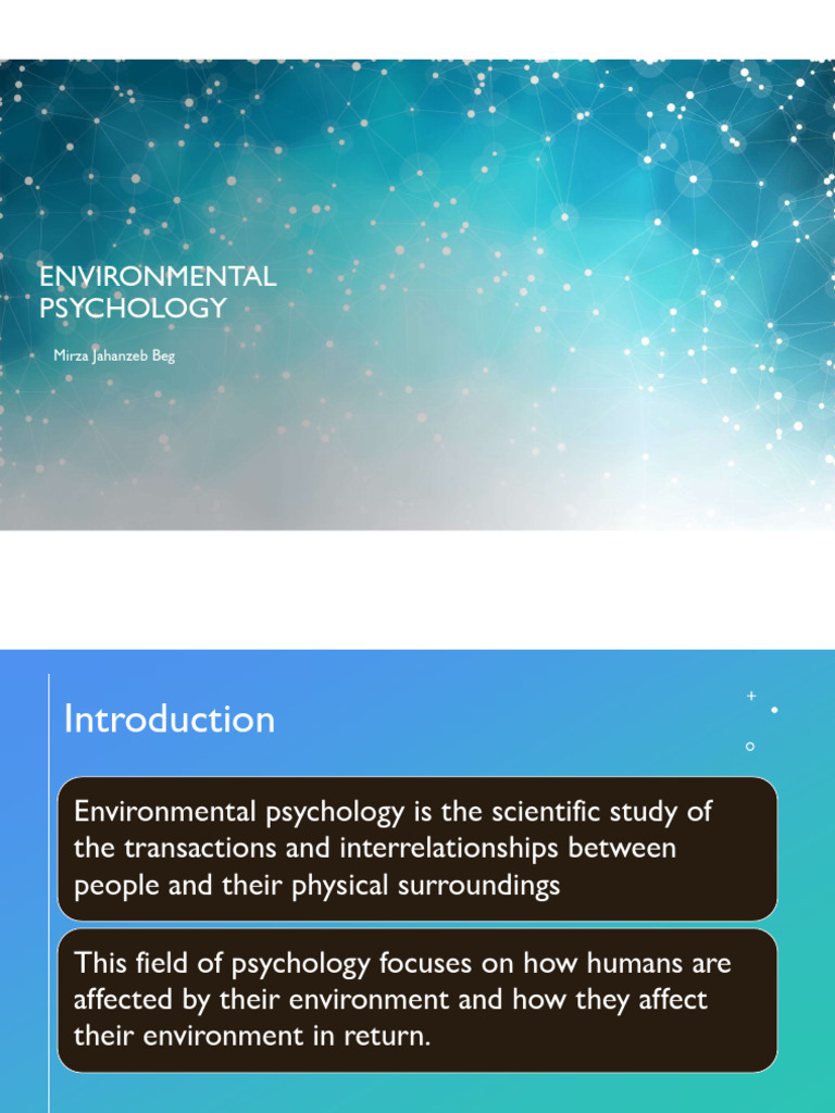 Environment Psychology | PDF | Psychology | Behavior