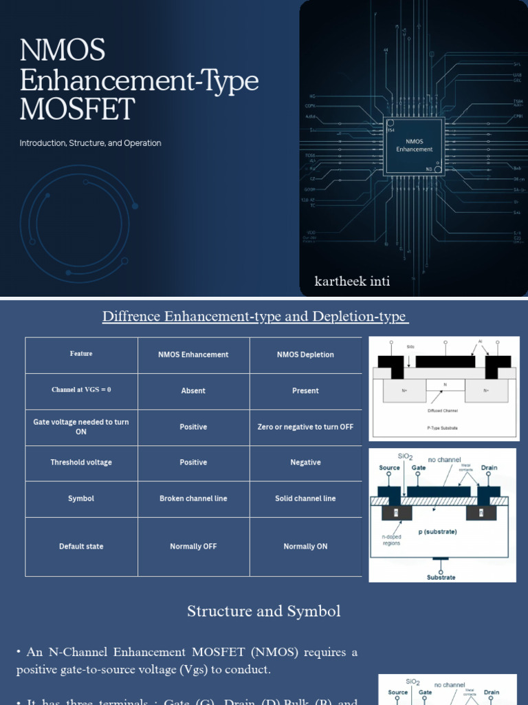 NMOS Enhancement-Type MOSFET Overview | PDF | Mosfet | Field Effect ...