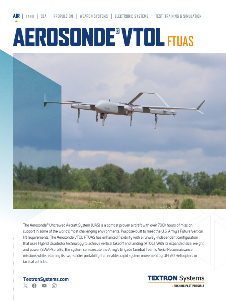 001 Air Systems Aerosonde Vtol Ftuas 2024 Single Digital Final | PDF ...