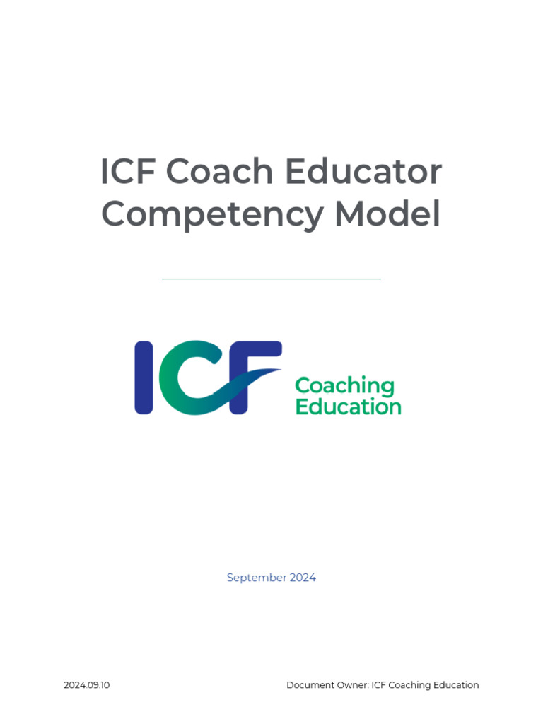 ICF Coach Educator Competency Model | PDF | Learning | Cognition