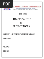 Class 10 IT Practical File 2025 26 | PDF | Spreadsheet | Databases