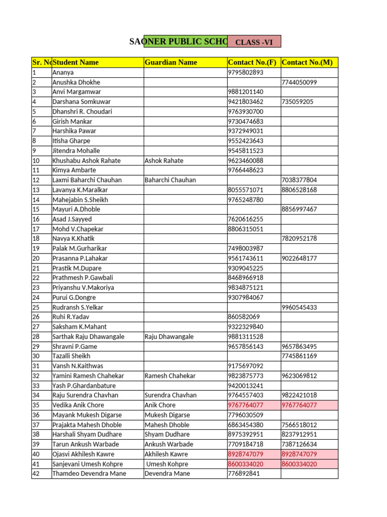 Saoner Public School CBSE-2023-2024 | PDF
