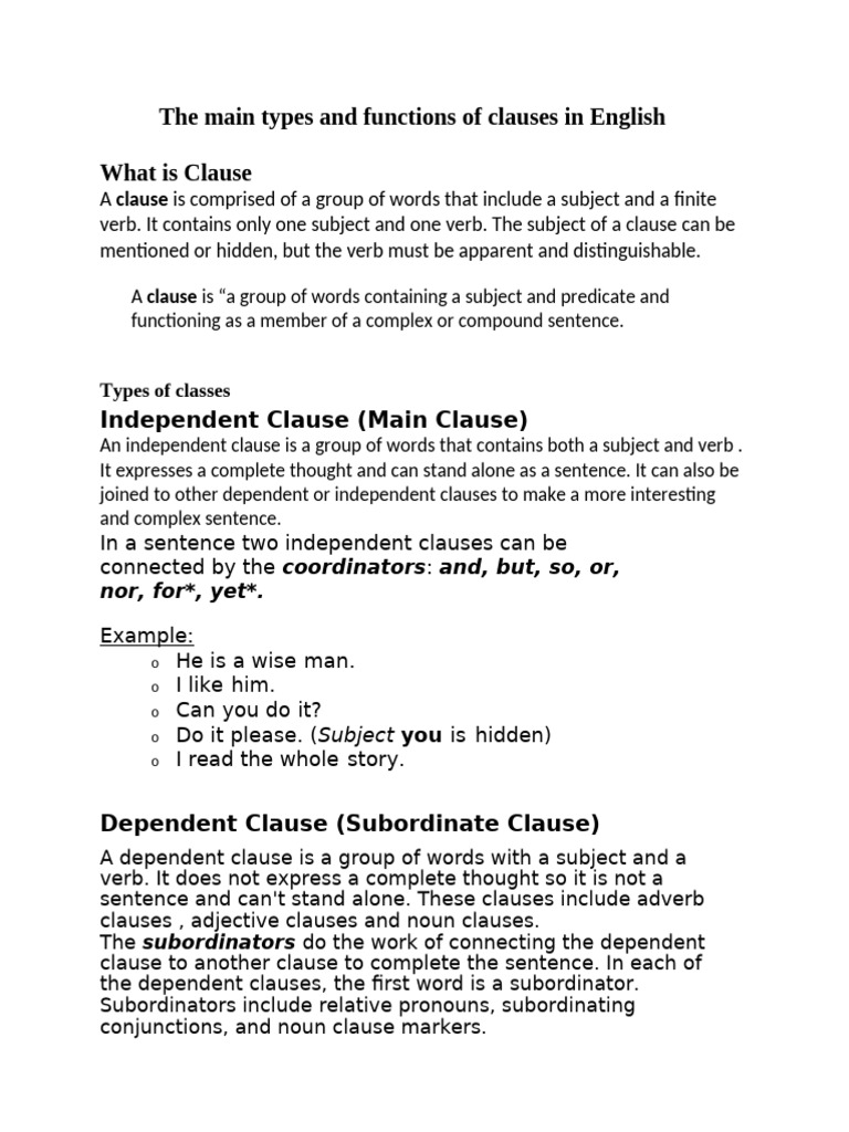 Grammar | PDF | Clause | Subject (Grammar)