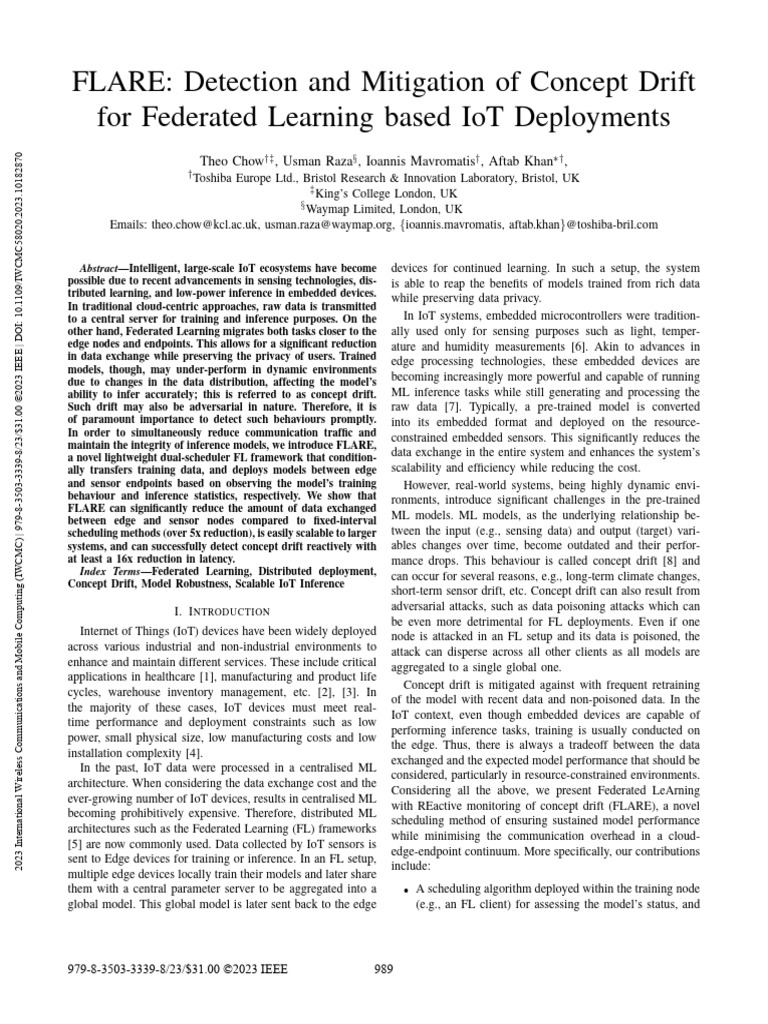 FLARE Detection and Mitigation of Concept Drift For Federated Learning ...