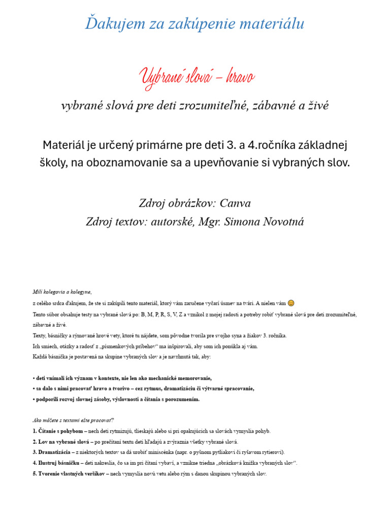 Vybrane Slova Subor | PDF