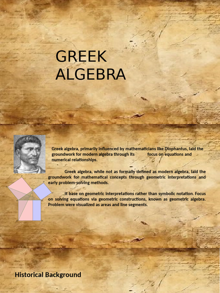 Greek Algebra | PDF