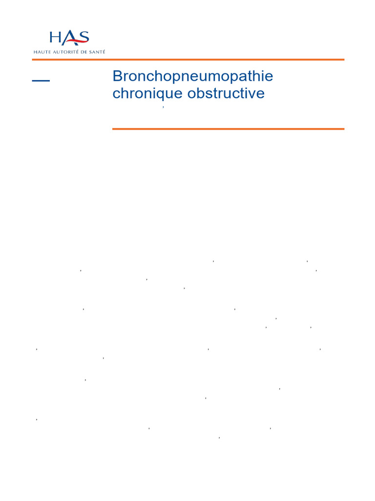 Bonnes pratiques pour la BPCO et l'AP | PDF | Bronchopneumopathie ...