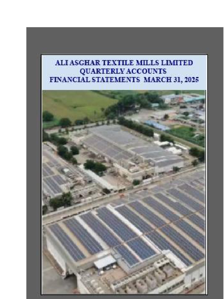 Ali Asghar Textile Mills Quarterly Report | PDF