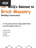 Bricklayer Sample Test Questions | PDF | Masonry | Wall