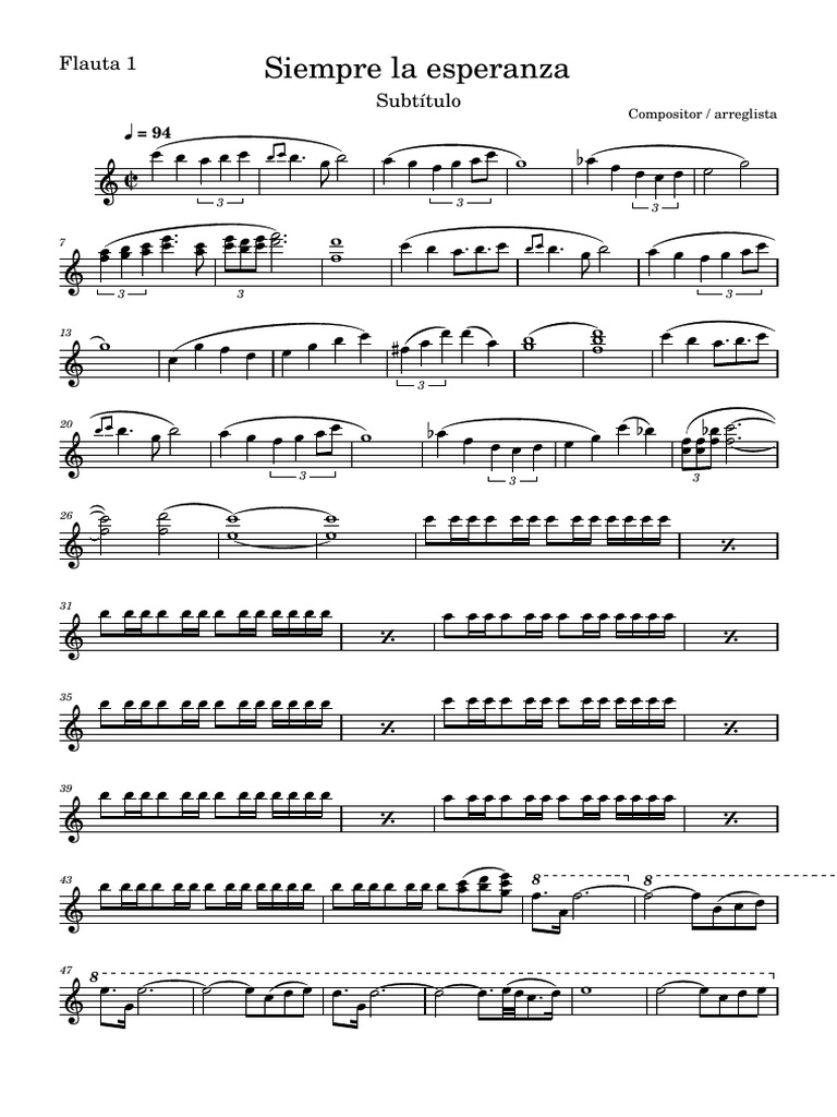 Siempre La Esperanza-Flauta_1 | PDF
