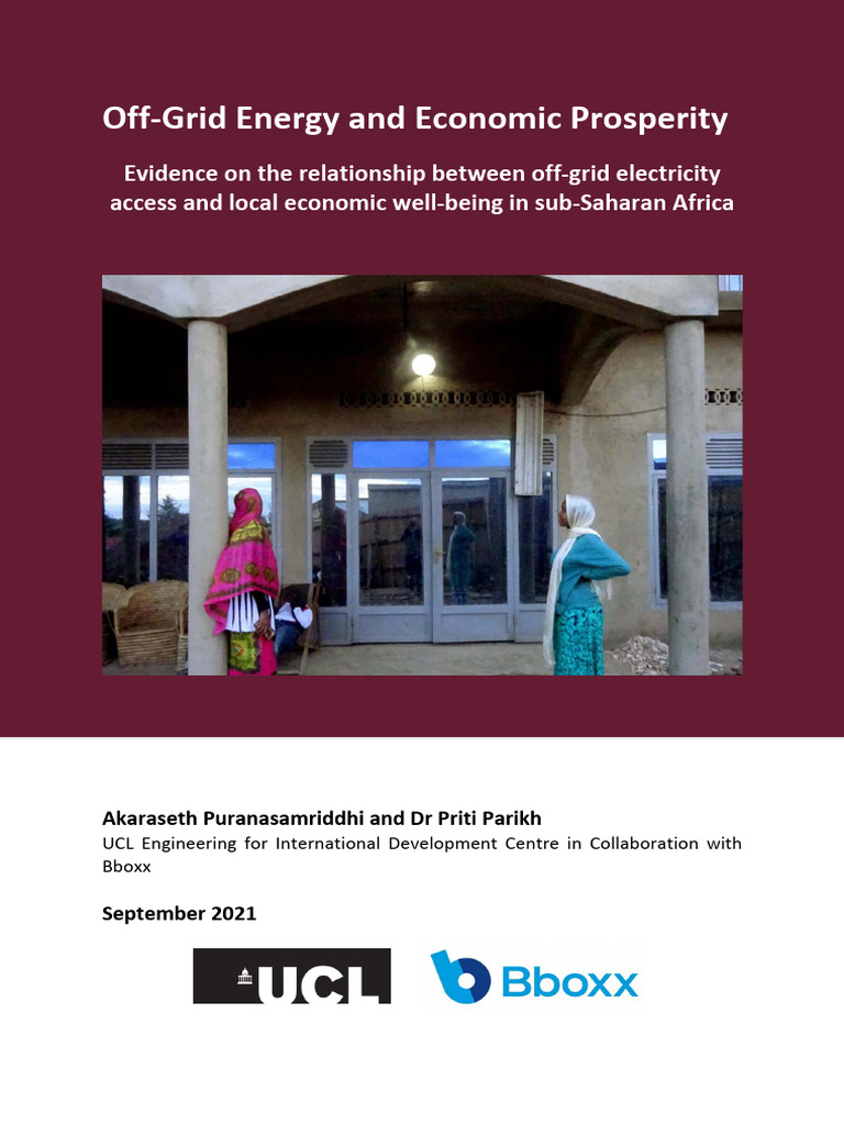 Off-Grid Energy's Impact on SSA Economy | PDF | Off The Grid ...