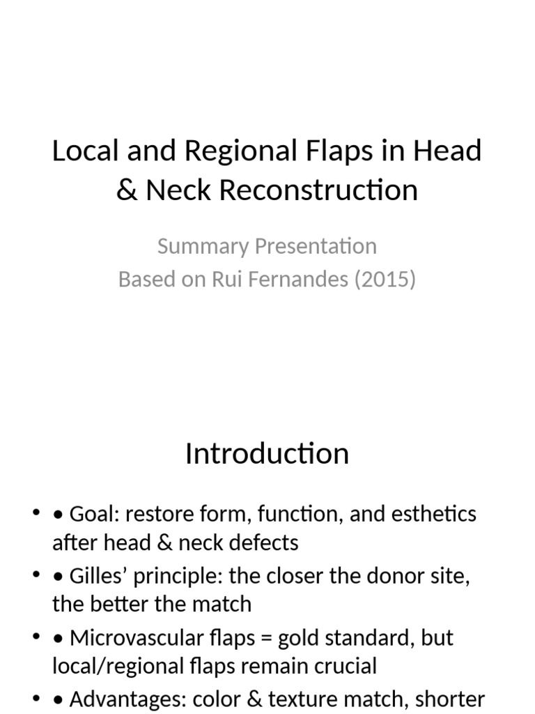 Local Regional Flaps Summary | PDF