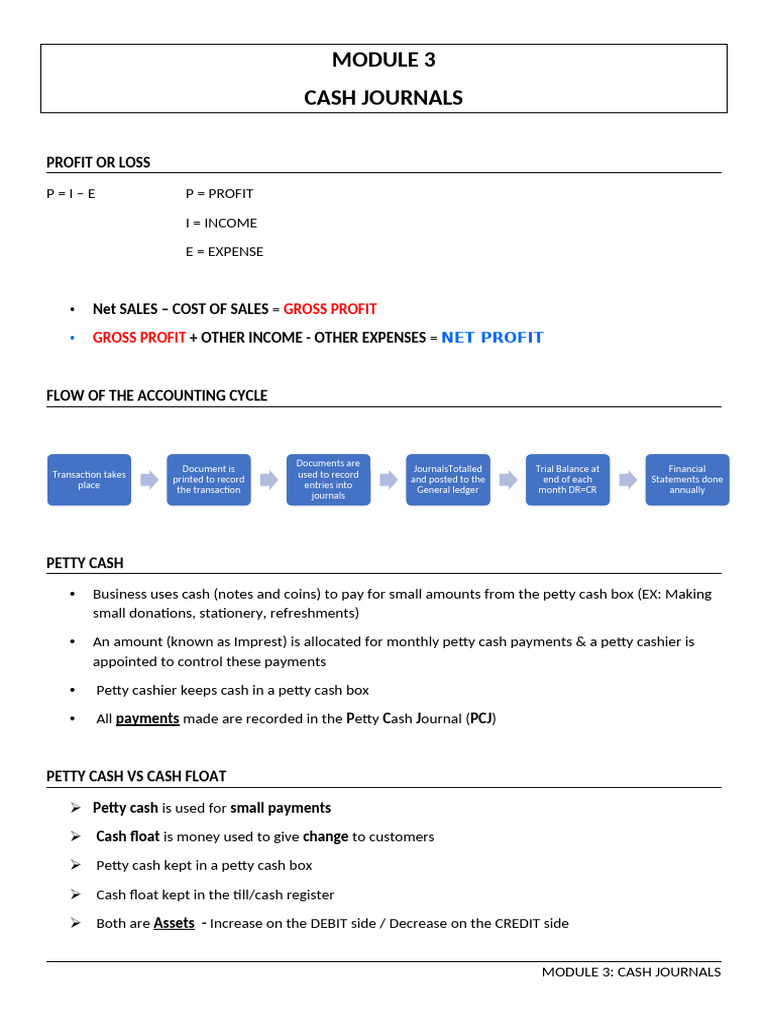 Understanding Cash Journals and Petty Cash | PDF | Debits And Credits ...