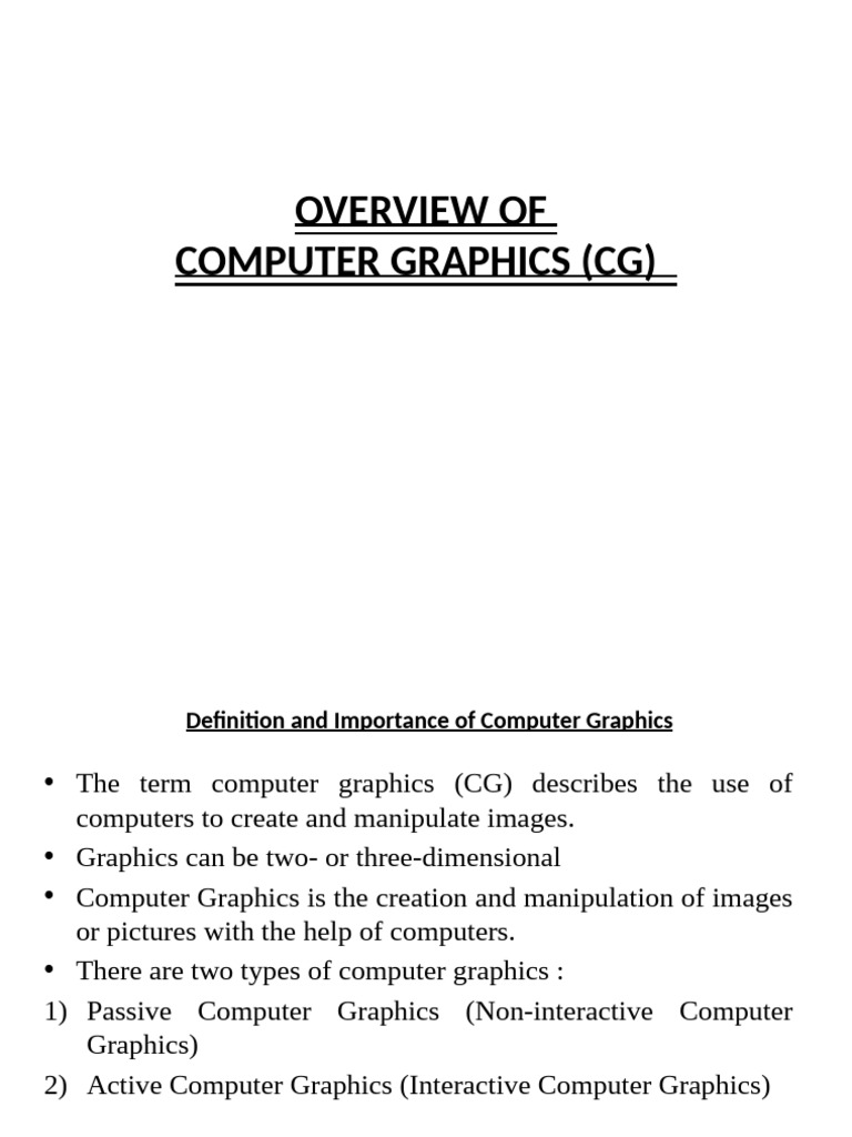 Understanding Computer Graphics Basics | PDF | 3 D Computer Graphics ...