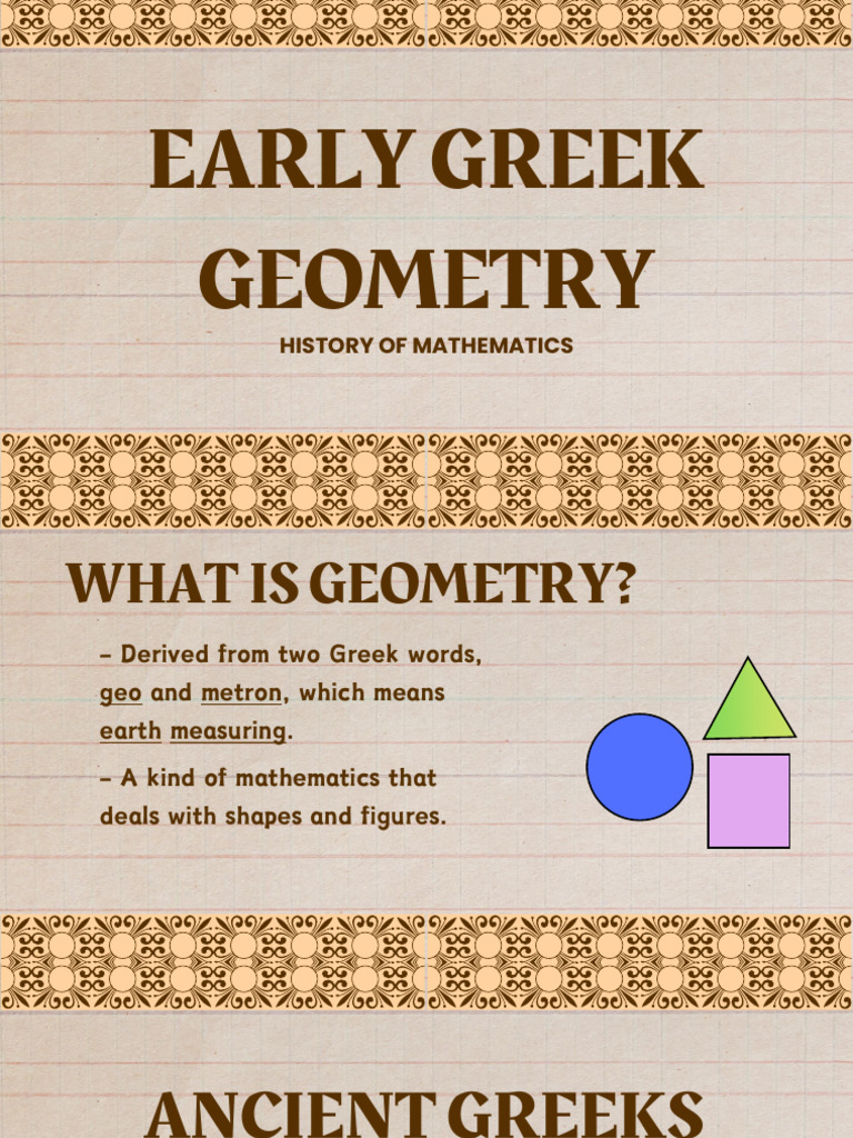 Early Greek Geometry 12 Gamutin | PDF