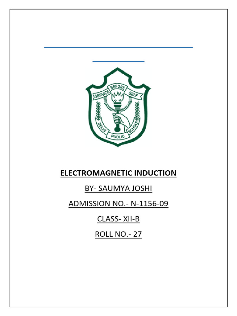 Physics Investigatory Project Sample 2 | PDF | Electromagnetic ...