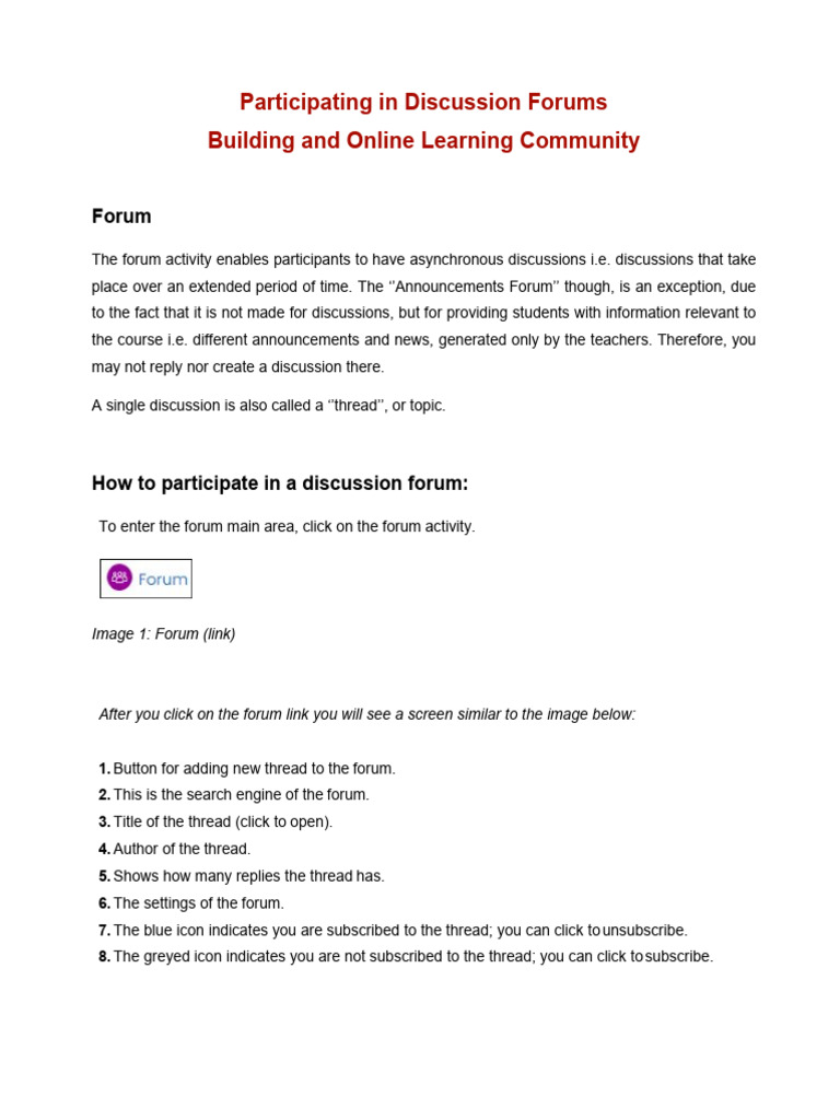 Participating in Discussion Forums | PDF | Internet Forum | Software