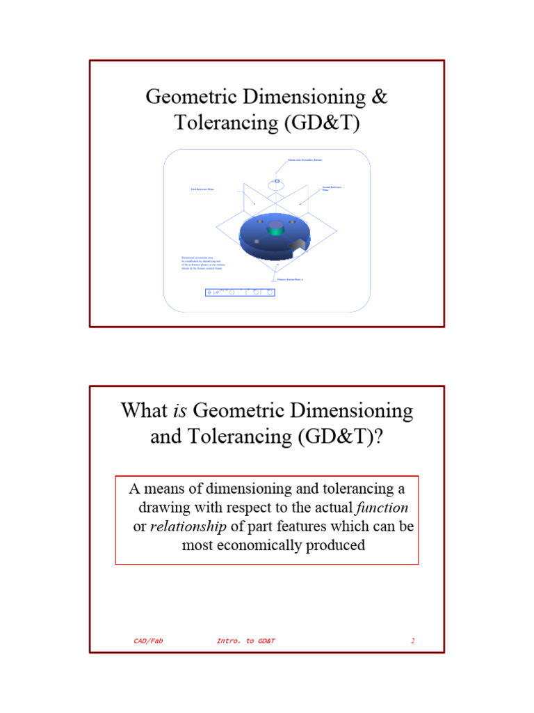 GD&T - For Impotant Connections in Engineering | PDF | Engineering ...