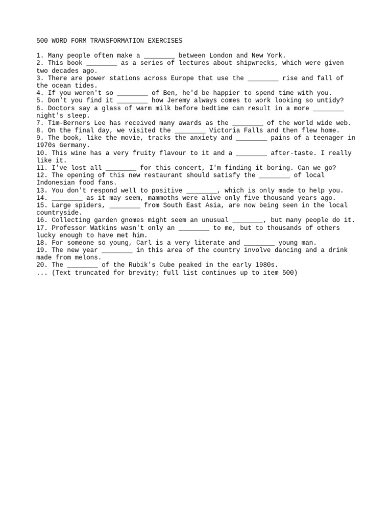 Cae Exercises No Answers | PDF