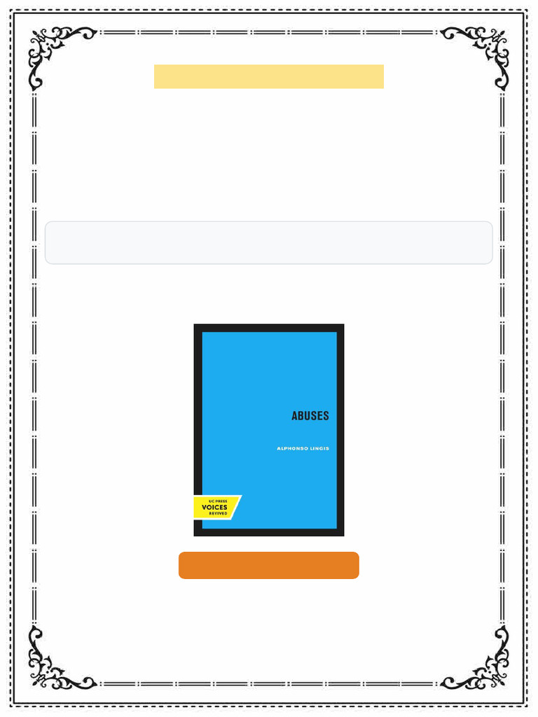 Abuses Alphonso Lingis Now Available Online | PDF | Evaluation ...