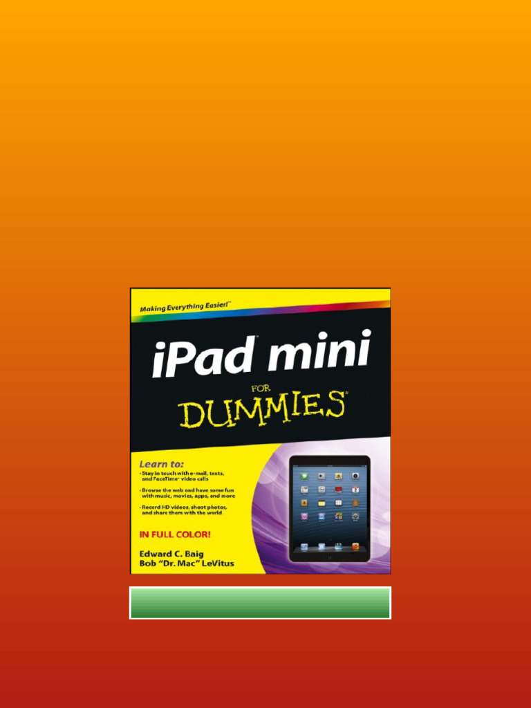 Ipad Mini For Dummies 1st Edition Edward C Baig Bob Levitus pdf ...