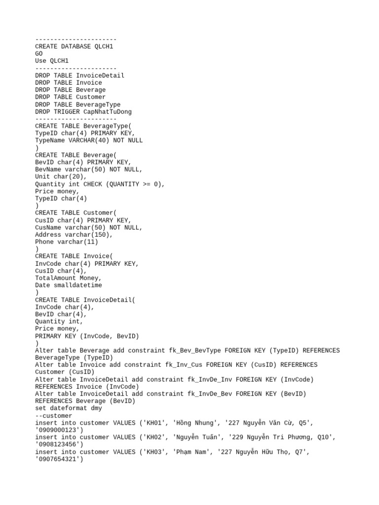 SQL1 Đề 2 | PDF | Information Retrieval | Data Model