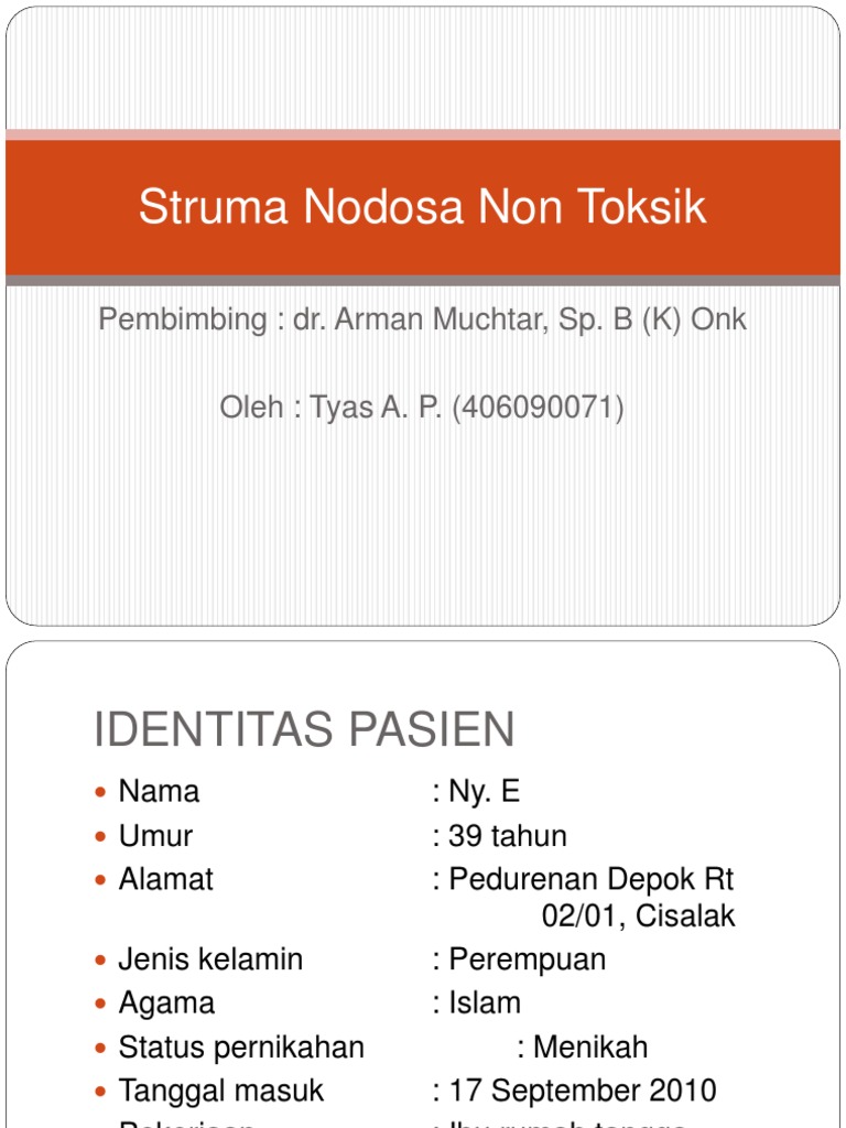 Struma Nodosa Non Toksik | PDF