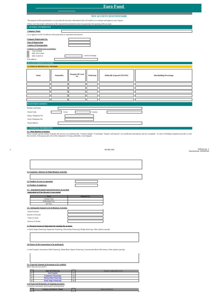 Copy of CIS Questionnaire for Companies. | PDF | Business | Bonds (Finance)