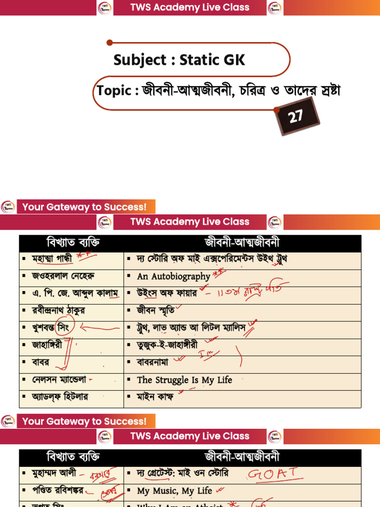 Subject: Static GK: Topic | PDF