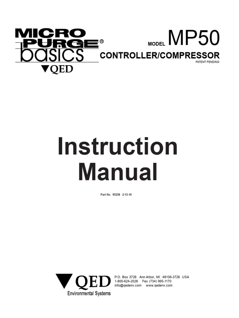 Mp50 Manual Full | PDF | Pump | Pressure
