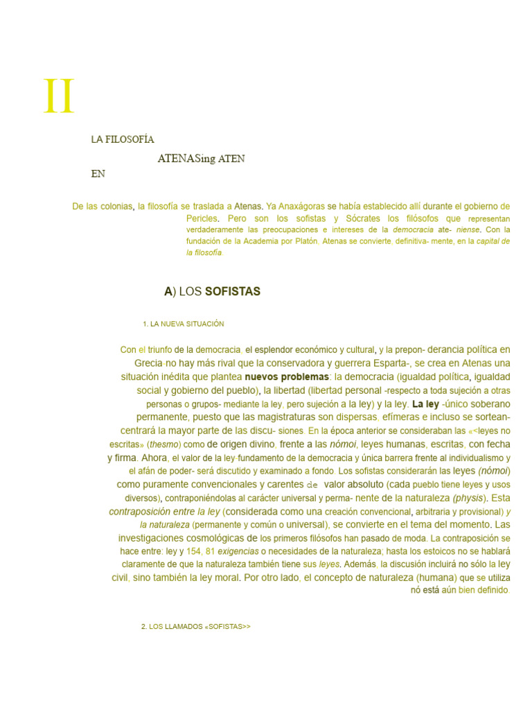1.2. La Filosofía en Atenas | PDF | Platón | Sócrates