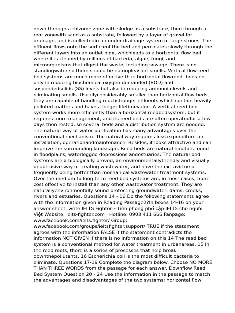 down through a rhizome zone with sludge as a substrate | PDF | Sewage Treatment | Environmental ...
