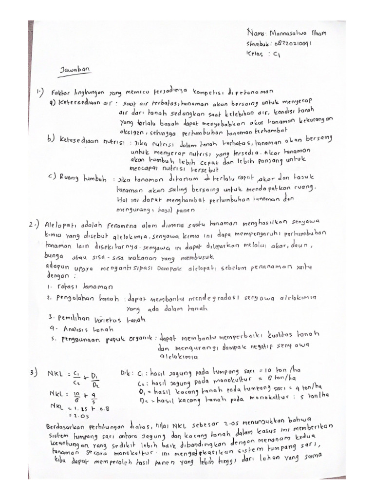 UPK Manaj. Produksi-C1-Mannasalwa Ilham | PDF