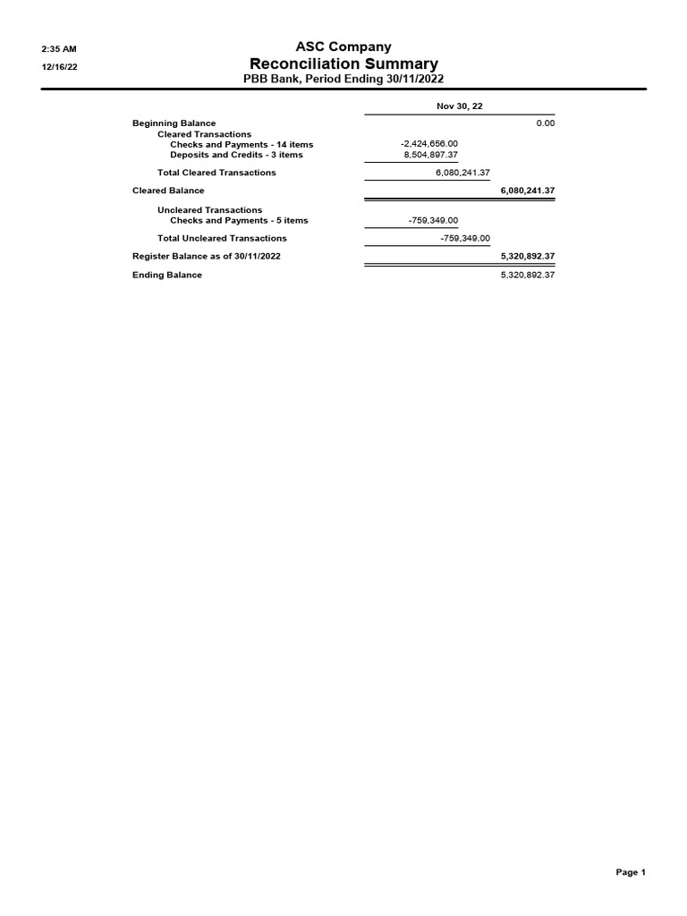 PBB Bank Recon | PDF