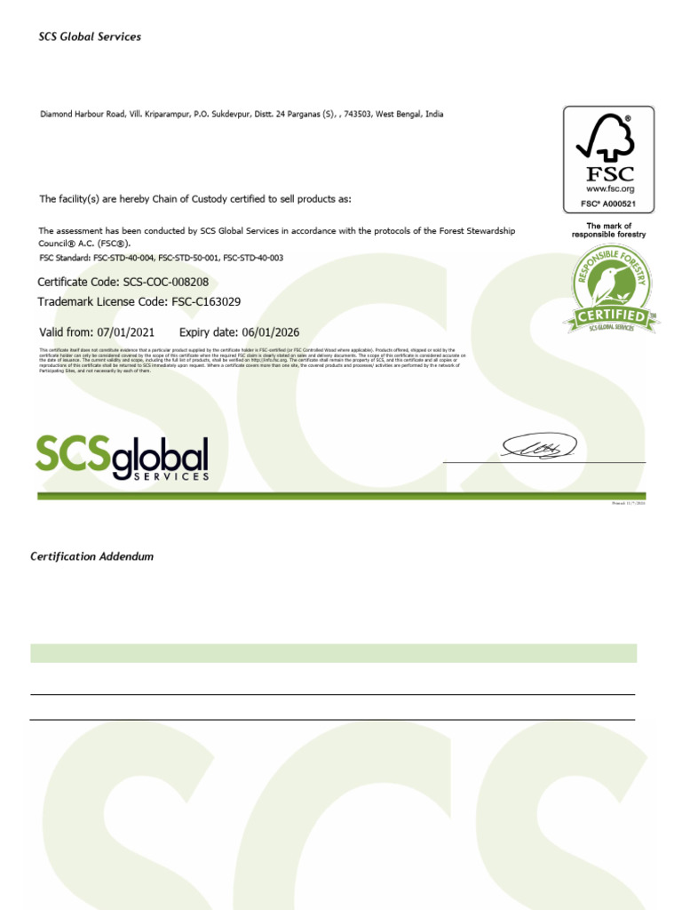 FSC Certification for Greenply Industries | PDF | Forest Stewardship ...