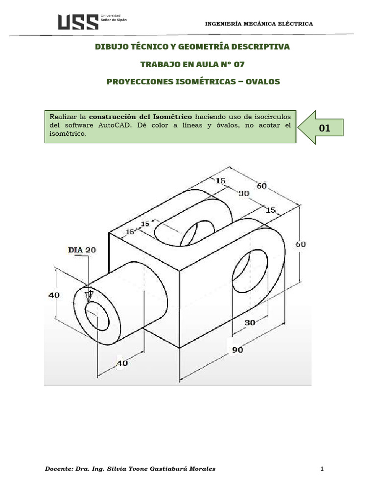 Trabajo Aula 07 Isométricas | PDF | Geometría | Geometría proyectiva