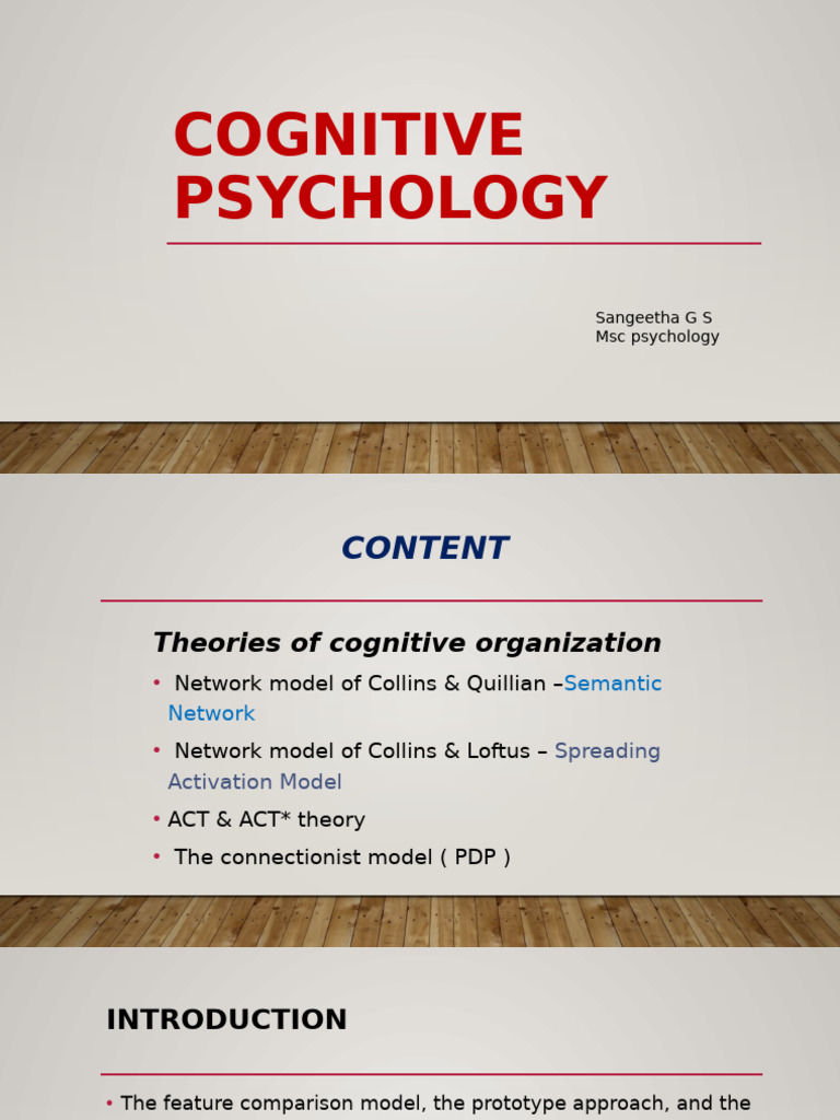 Cognitive Psychology: Semantic Network Models | PDF | Concept | Memory