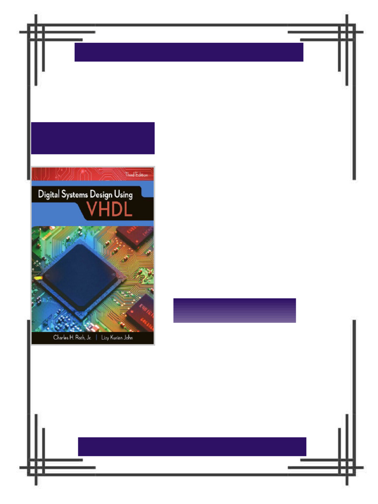 Digital Systems Design Using VHDL 3rd Edition Charles H. Roth pdf version | PDF | Vhdl | Field ...