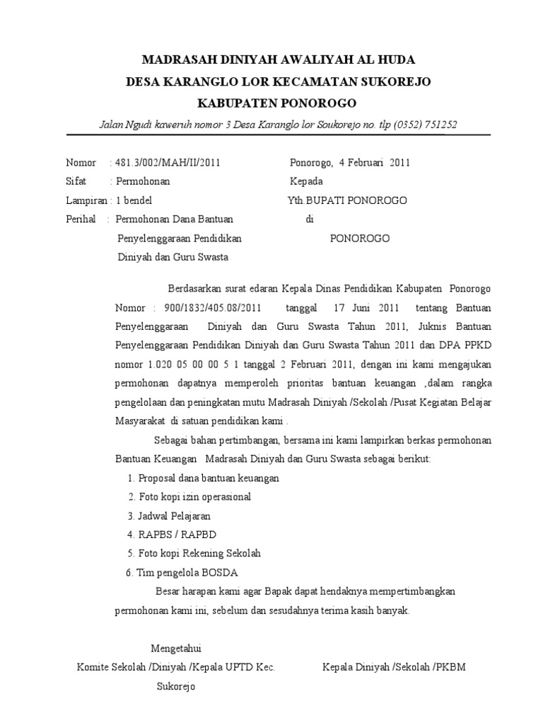 Proposal Bosda Madin 2011 | PDF