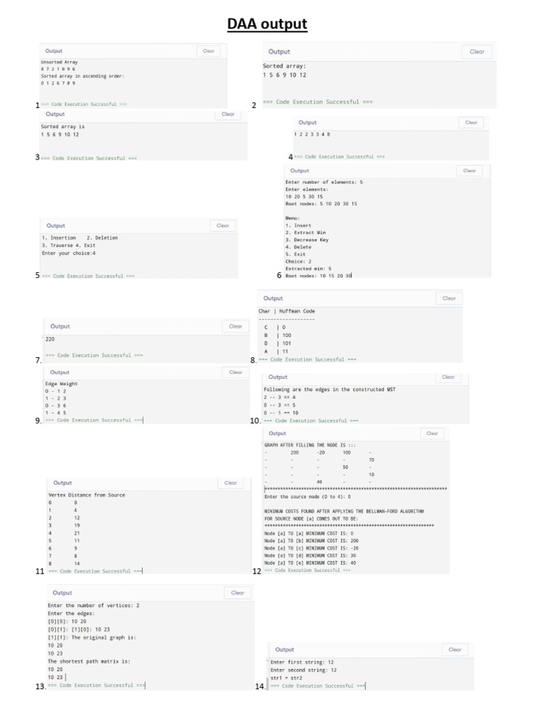 Daa Outputs | PDF