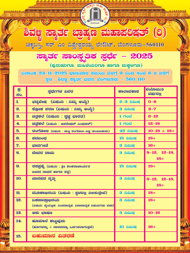 Samsakruthika Sparde Finaal | PDF