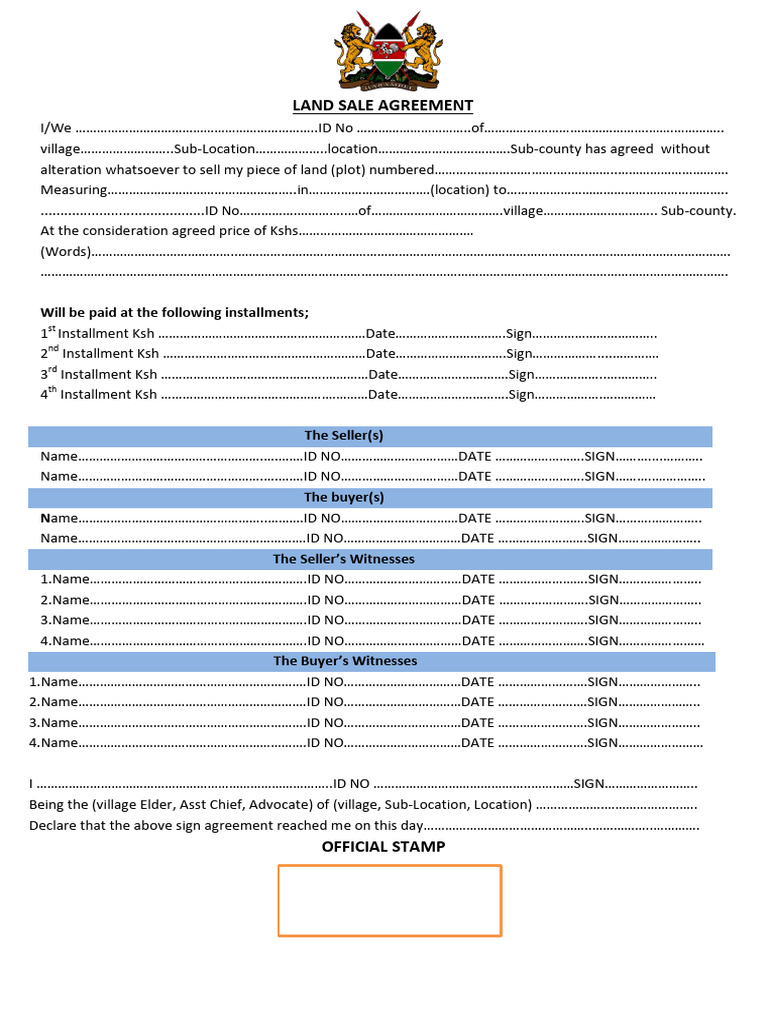 Land Sale Agreement | PDF