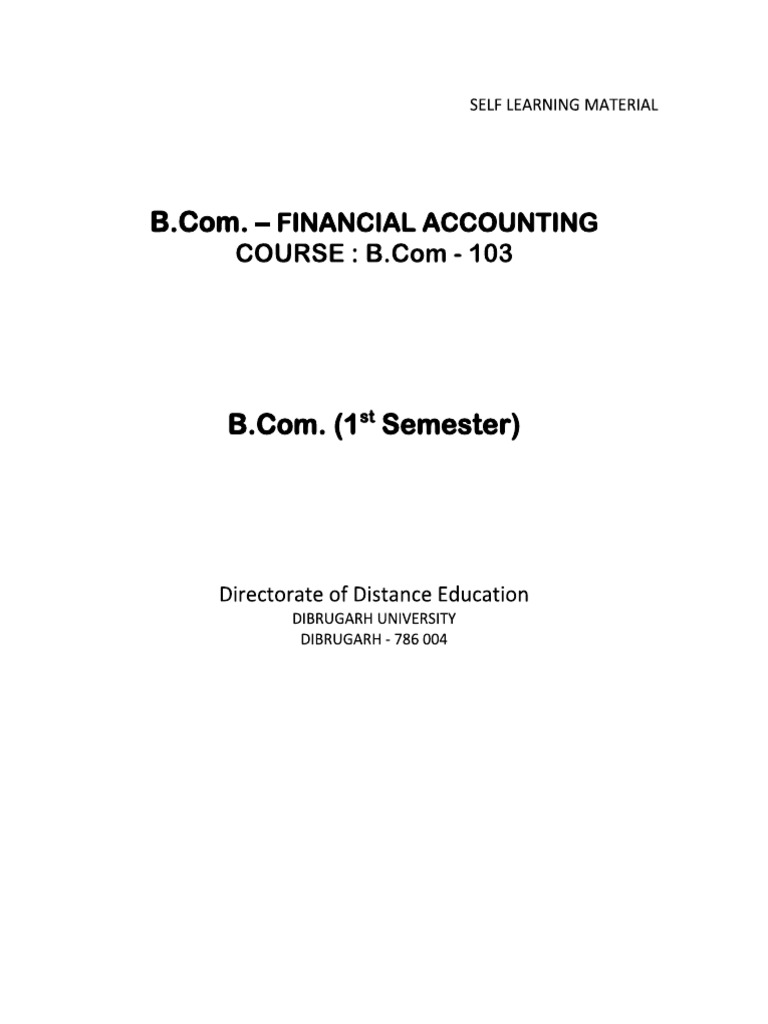 Financial Accounting Text Book | PDF