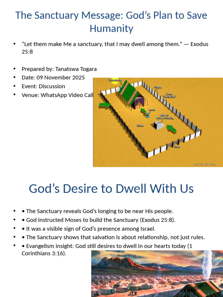 The Sanctuary: God's Plan for Salvation | PDF